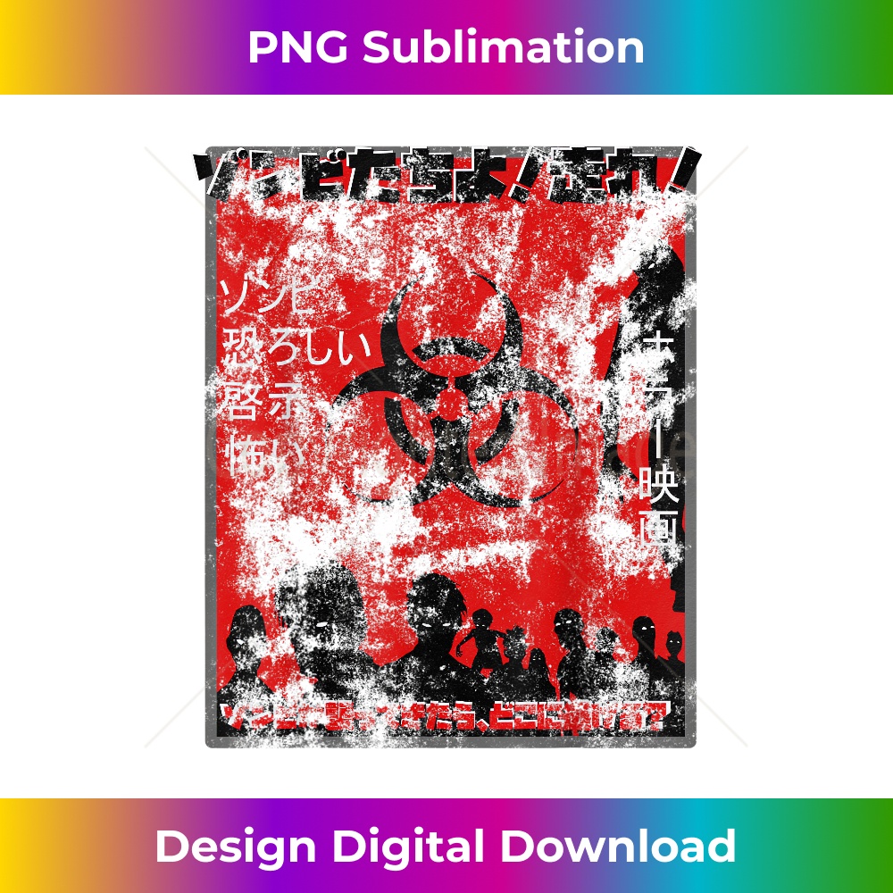 Japanese Zombie Movie Retro Horror Halloween - PNG Sublimati - Inspire ...