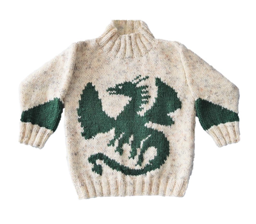 Knitting pattern for boys and girls dragon sweater 4-13 year | Inspire ...