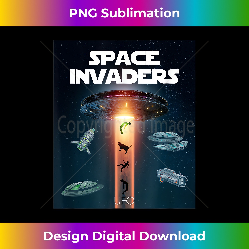 Space Invaders With UFO Aliens Spacecrafts Graphic Designs - | Inspire ...