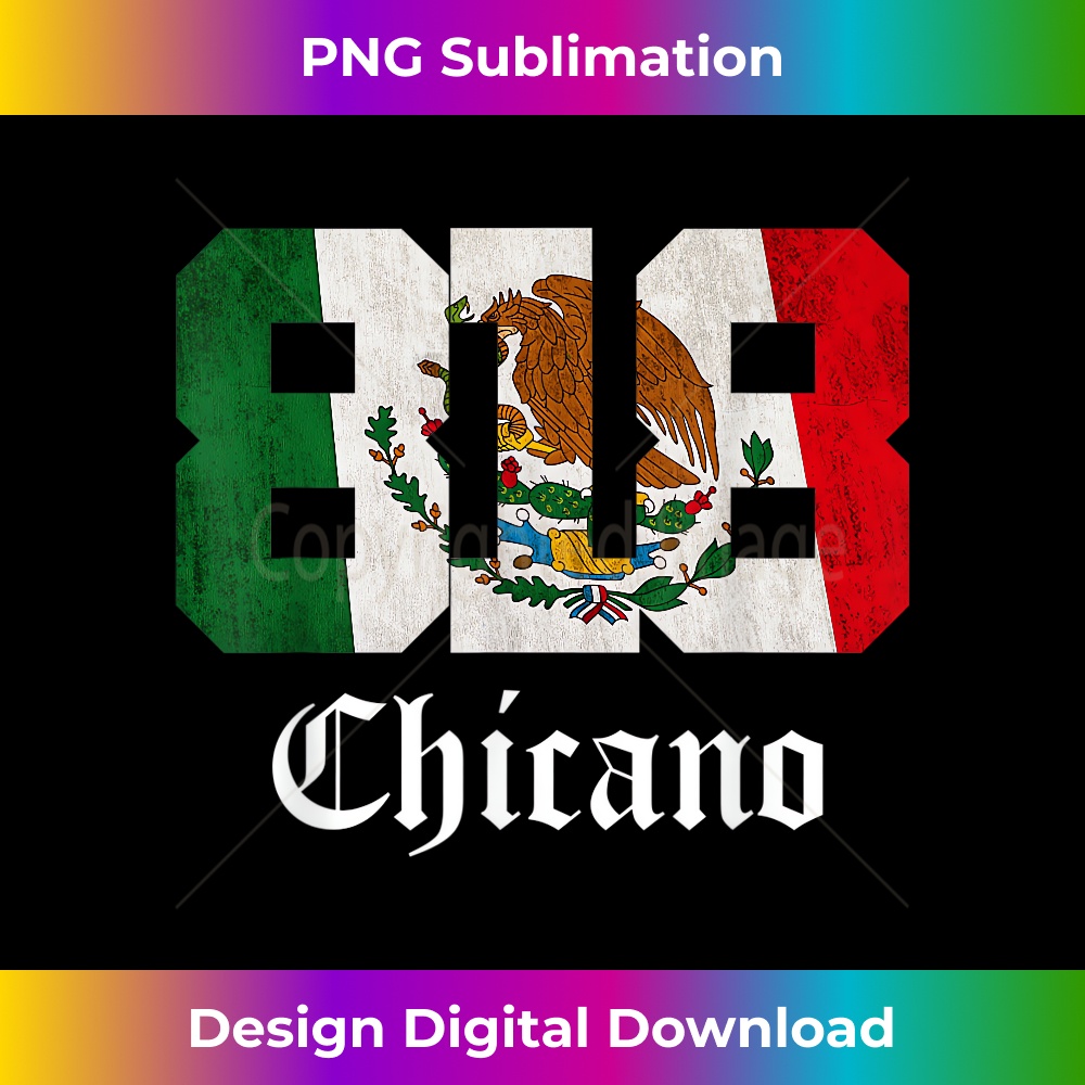 Mens Mexican Flag Chicano Apparel California 818 Area Code - | Inspire ...