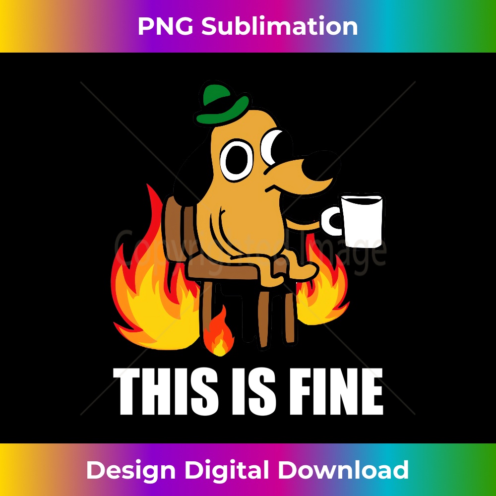 This Is Fine Dog Internet Meme Burning San Francisco Long Sl | Inspire ...