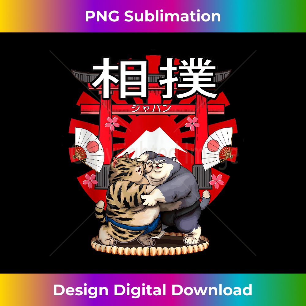 Sumo Cats Wrestlers Vintage Japanese Culture Sumo Japan Tank - Inspire ...