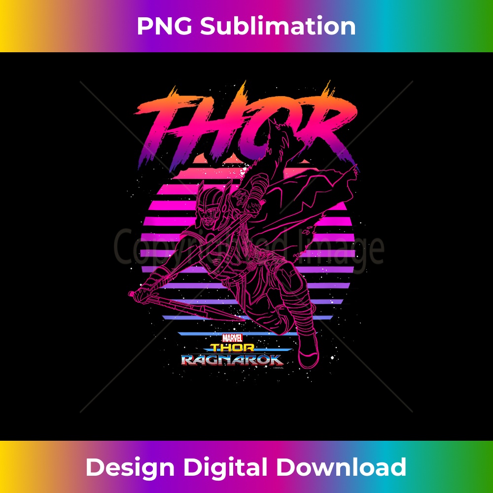 Marvel Thor Ragnarok 80s Retro Sunset Halftone Hero Tank Top | Inspire ...