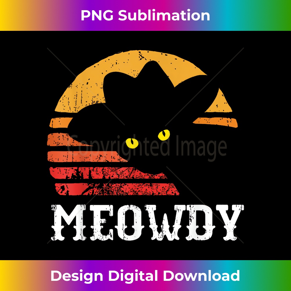 Vintage Meowdy Funny Meow Howdy Black Cat Meme Rodeo Texas 1 | Inspire ...