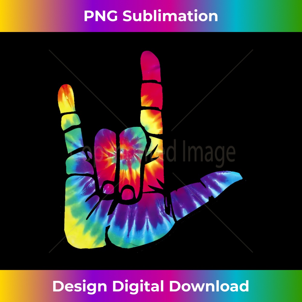 Sign Language I Love You Sign - ASL Retro Tie Dye 2 | Inspire Uplift