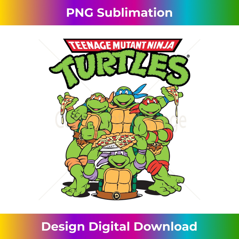 Retro TMNT Group with Pepperoni Pizza 2 - Sublimation-Ready | Inspire ...