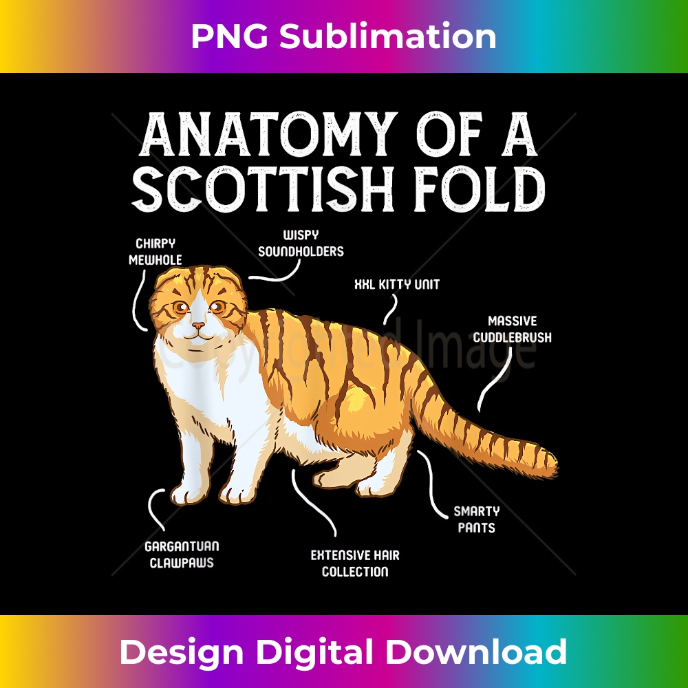 Funny Anatomy Of A Scottish Fold Cat - Stylish Sublimation D | Inspire ...