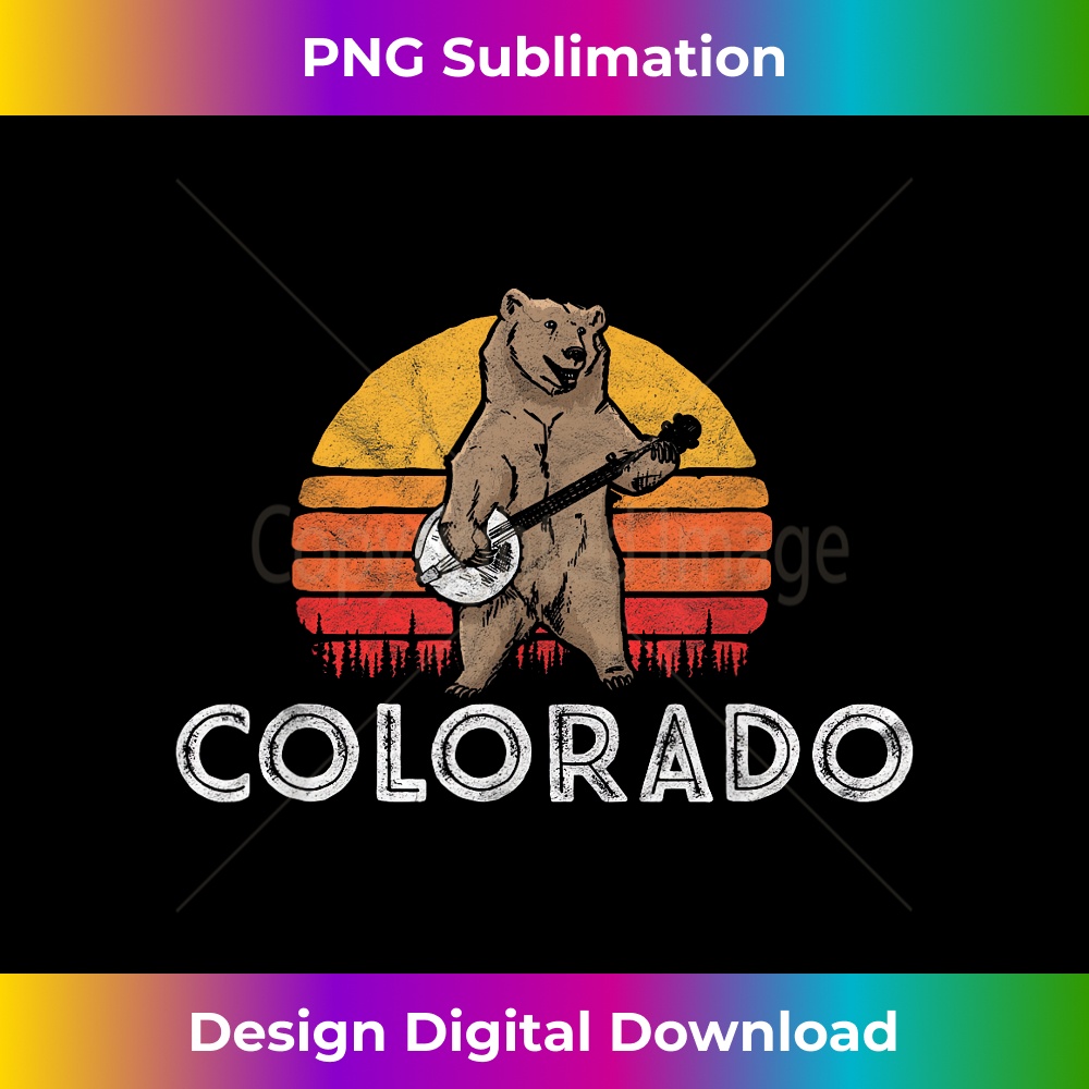 Colorado Bluegrass Banjo Bear Funny Retro - PNG Transparent | Inspire ...