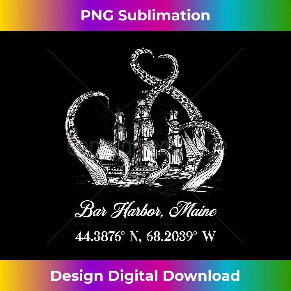 Bar Harbor, Maine Nautical Coordinates Boat Octopus - Specia | Inspire ...