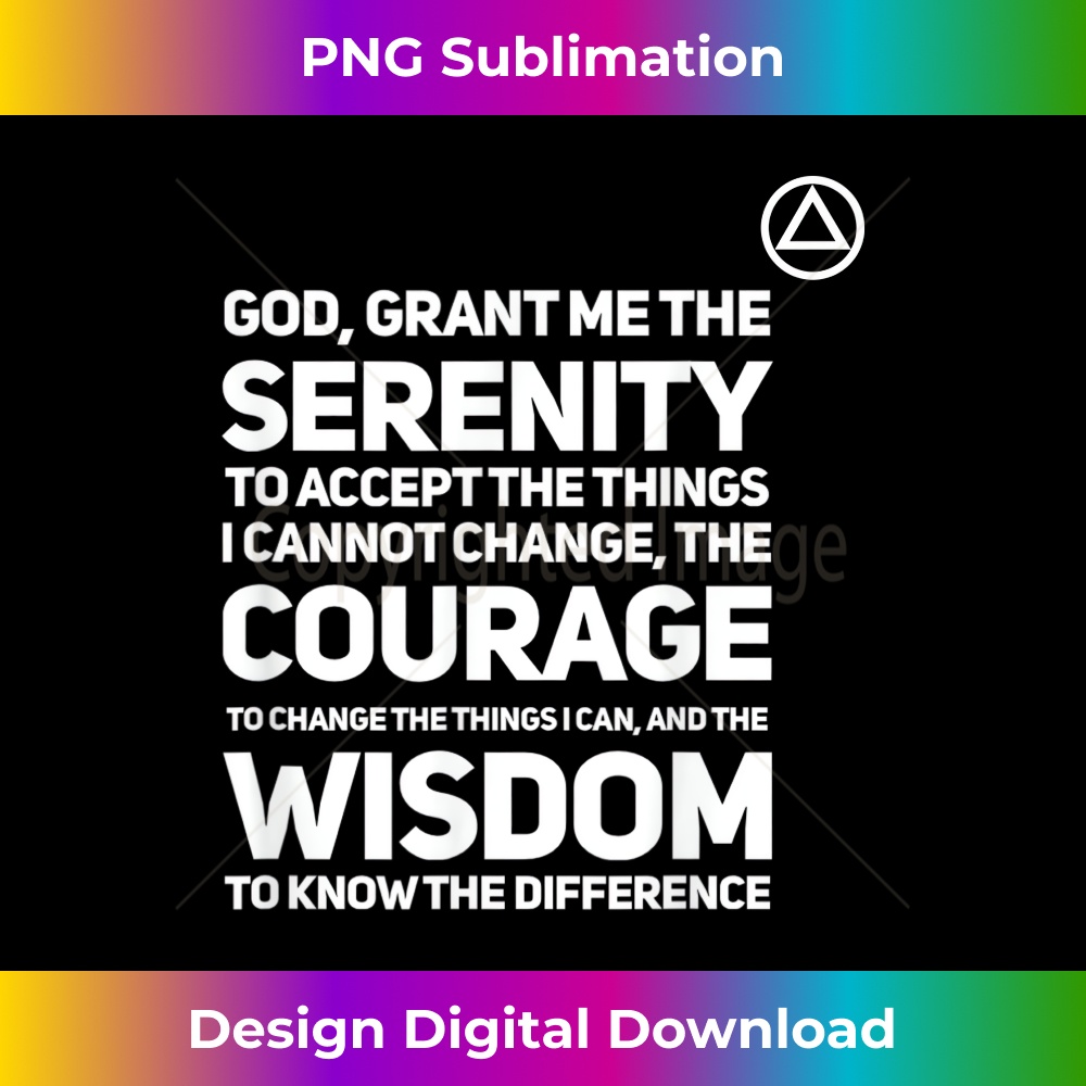 SERENITY PRAYER WITH AA LOGO ALCOHOLICS ANONYMOUS - High-Qua | Inspire ...