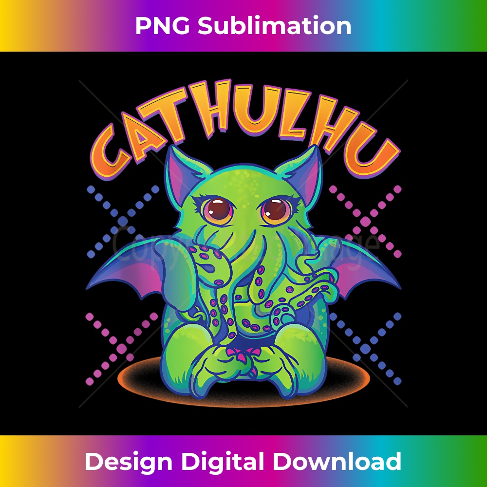 Cute Kawaii Cathulhu Pun Cthulhu Kitty Kraken Tank Top - PNG | Inspire ...