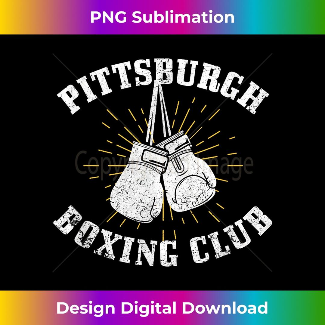Pittsburgh Boxing Club Distressed Boxing Gloves Vintage - PN | Inspire ...