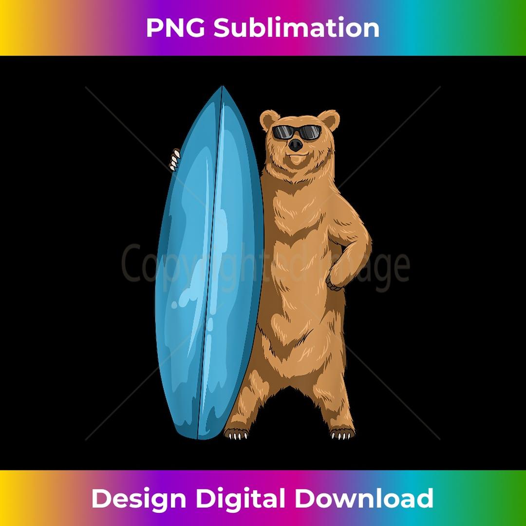 Surfing Bear Surfer Grizzly Bear Surfing Board 2 - Digital S | Inspire ...