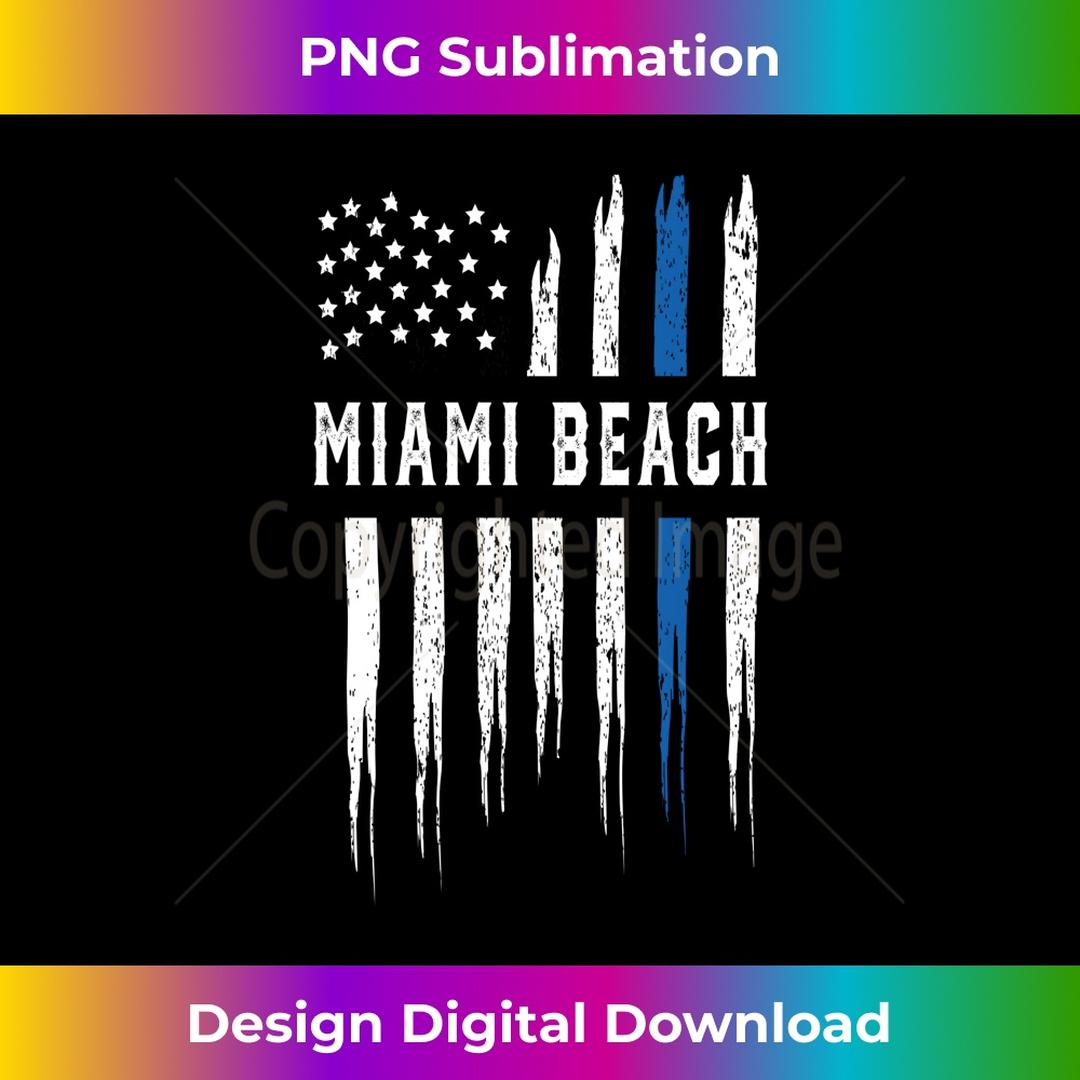 Thin Blue Line Heart Miami Beach Police Officer Florida Cops | Inspire ...