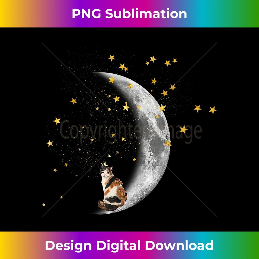 Moon and Stars Calico Cat - PNG Sublimation Digital Download | Inspire ...