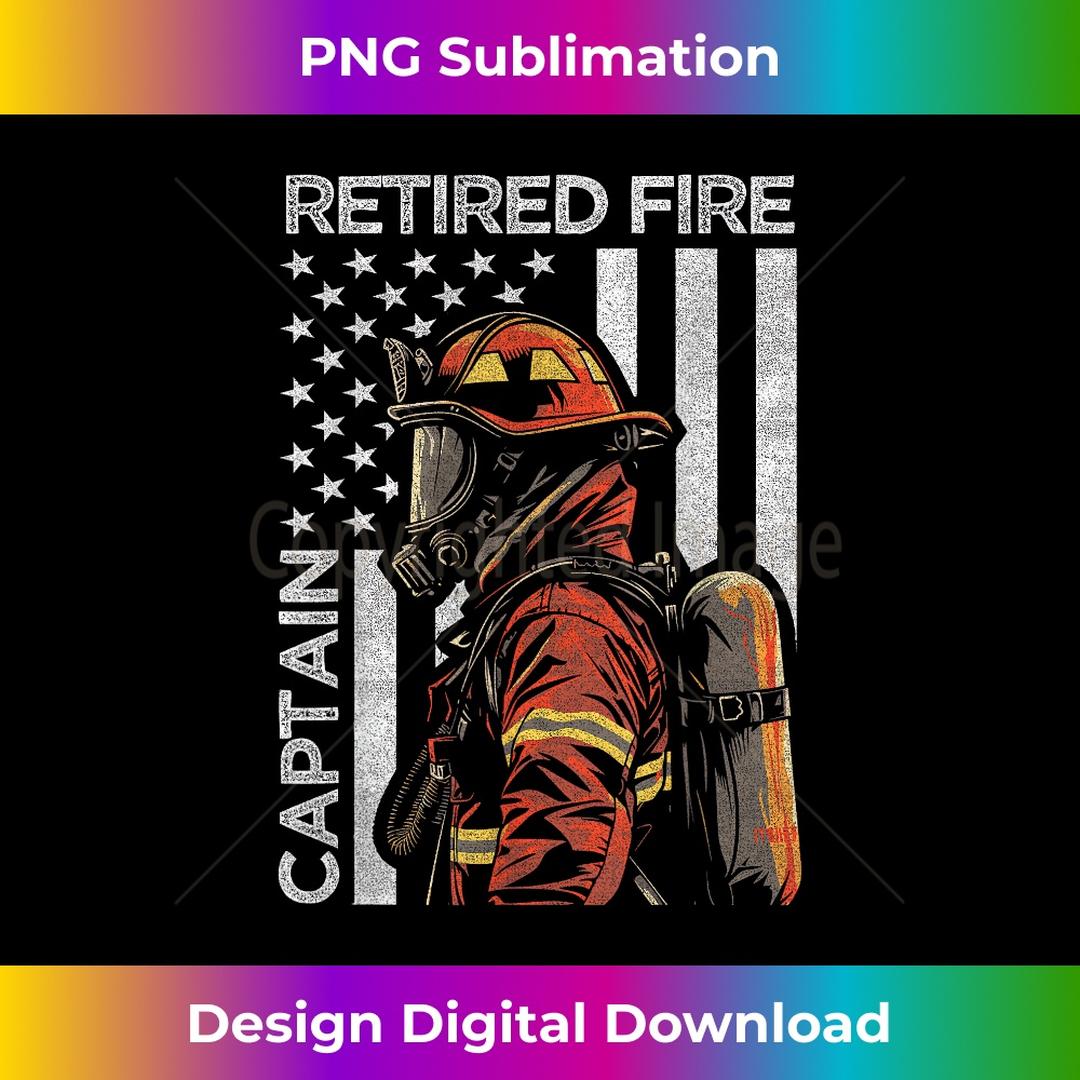 Retired Fire Captain Firefighter Retirement American Flag 1 | Inspire ...
