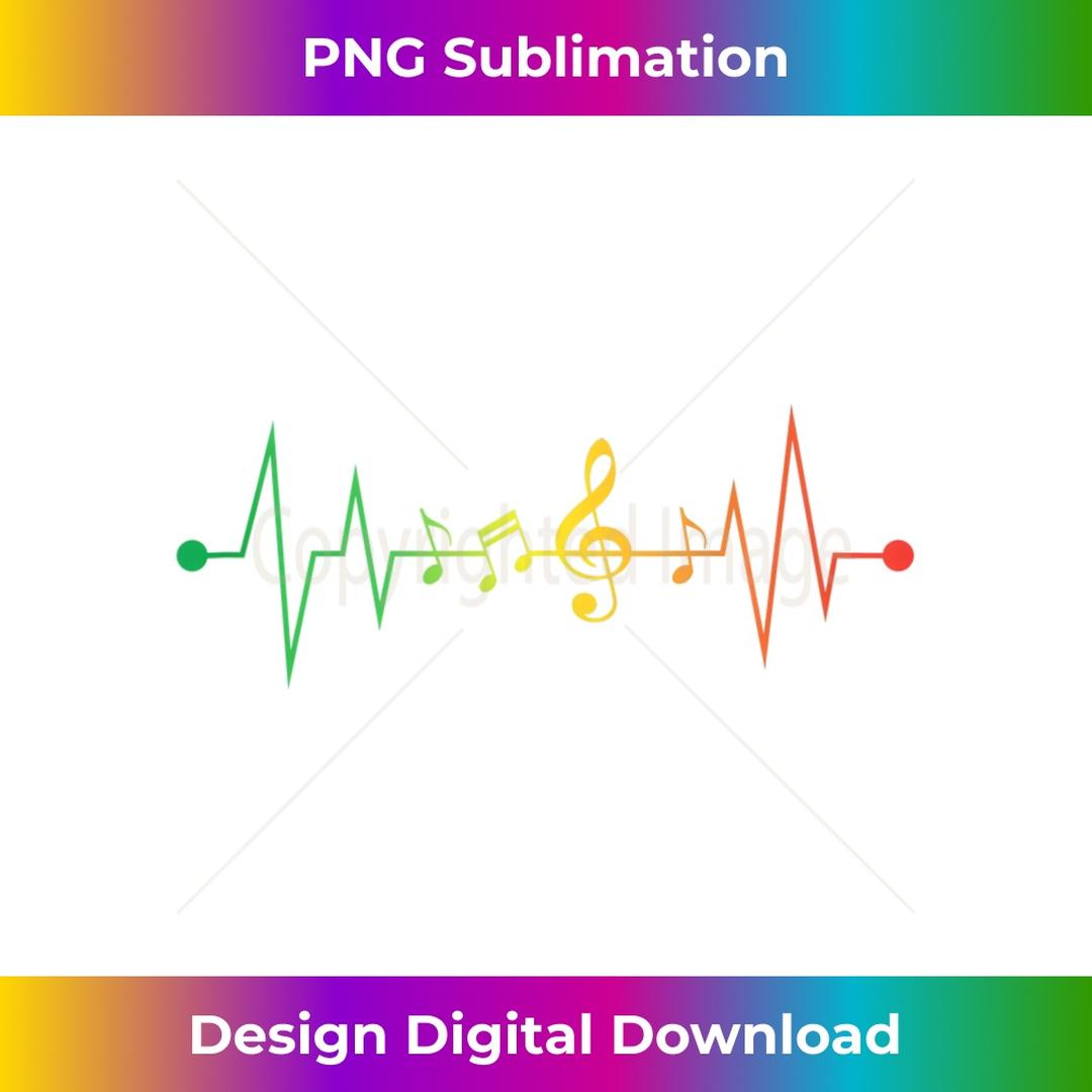 Funny Reggae Music Notes Heartbeat EKG Rasta - High-Quality | Inspire ...