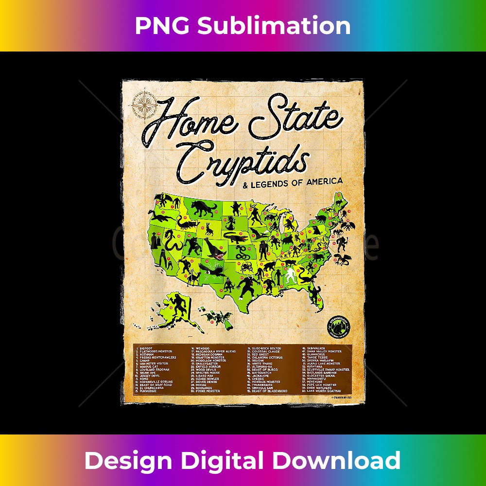 Home State Cryptids & Legends of America Cryptozoology Map - | Inspire ...