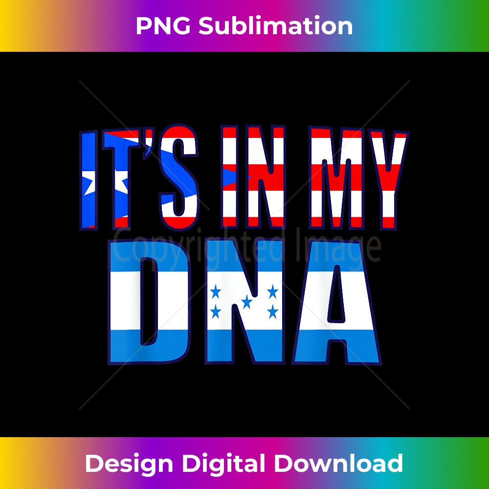 Puerto Rican And Honduran Mix DNA Flag Heritage 1 - Vintage | Inspire ...