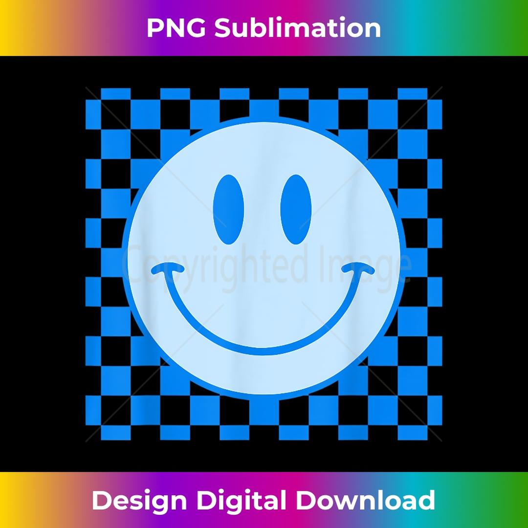 Retro Happy Face Checkered Pattern Smile Face Trendy 2 - PNG | Inspire ...