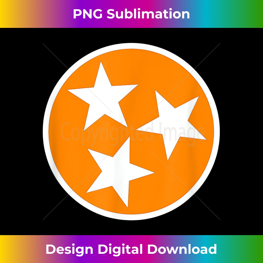 Orange and White Tennessee State Flag 3 Star Vintage - PNG T | Inspire ...