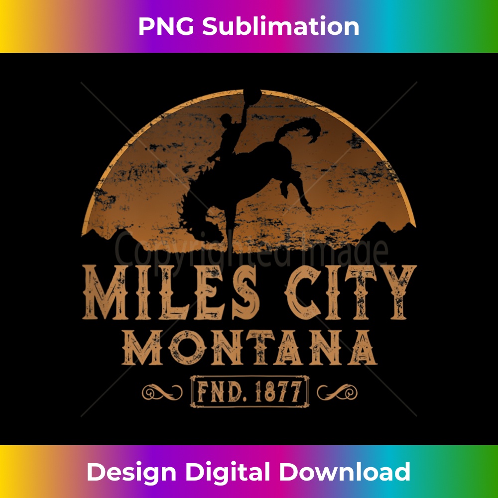 Miles City Montana MT Wild West Rodeo Cowboy Tank Top - Prem | Inspire ...