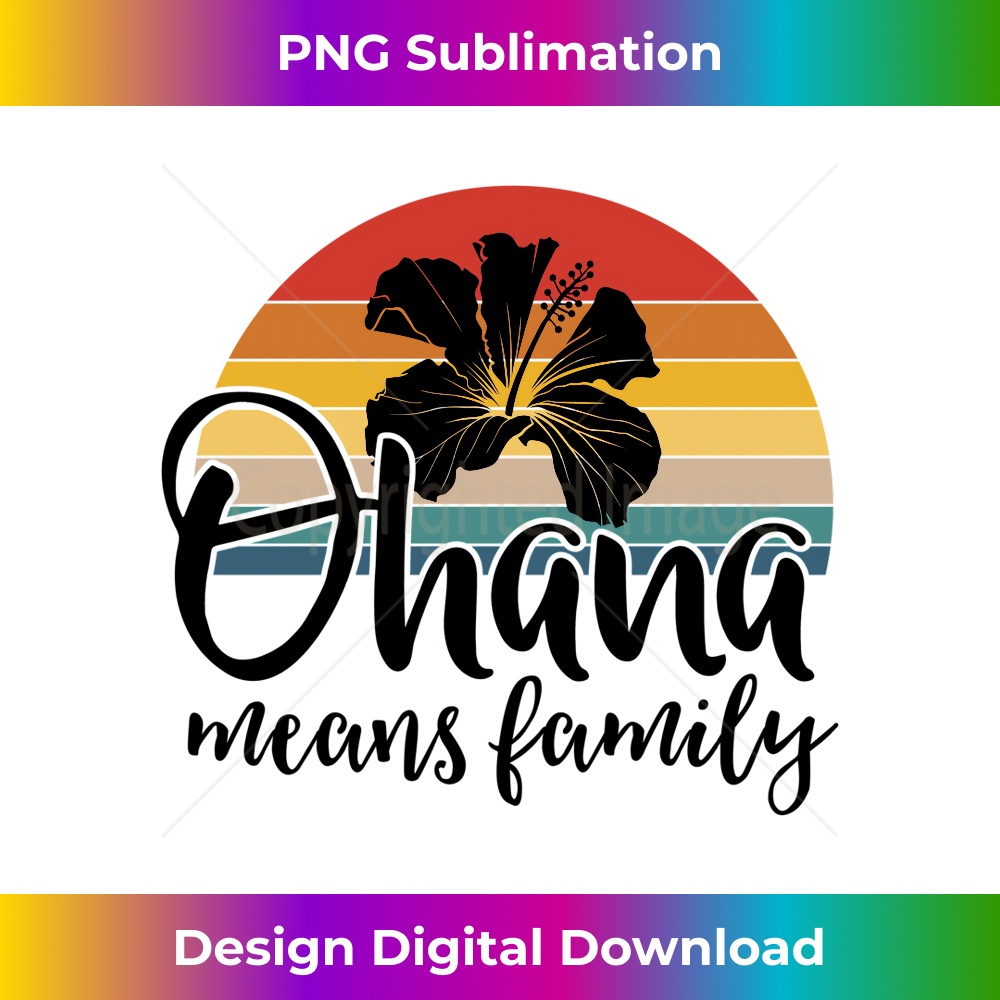 Ohana Means Family Hawaii Hibiscus Flower 70s Retro Hawaiian | Inspire ...