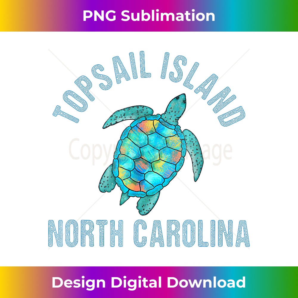 Topsail Island Beach Design Sea Turtle Illustration Gift - C | Inspire ...