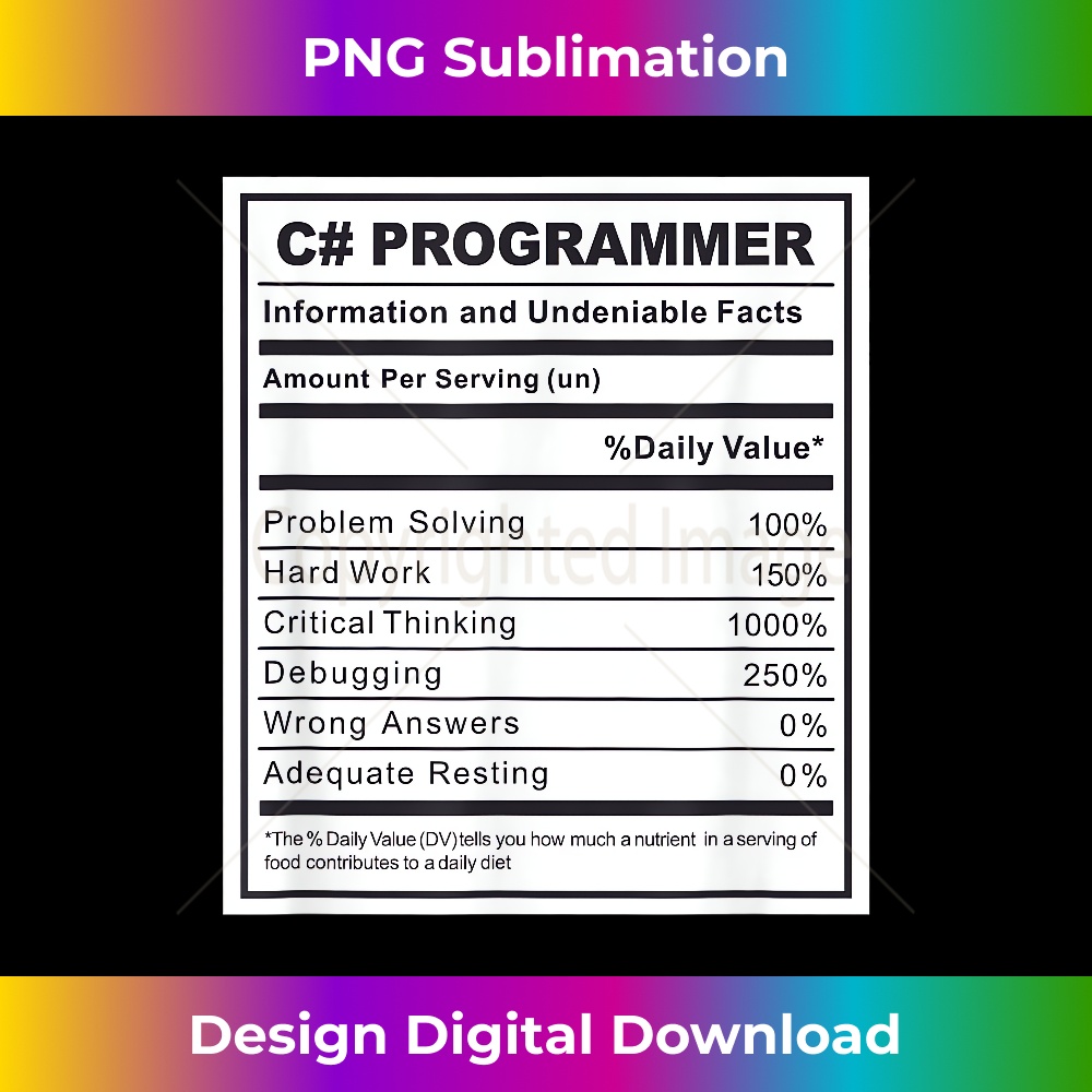 C Programmer Nutritional Facts Programming Coding - Unique S | Inspire Uplift