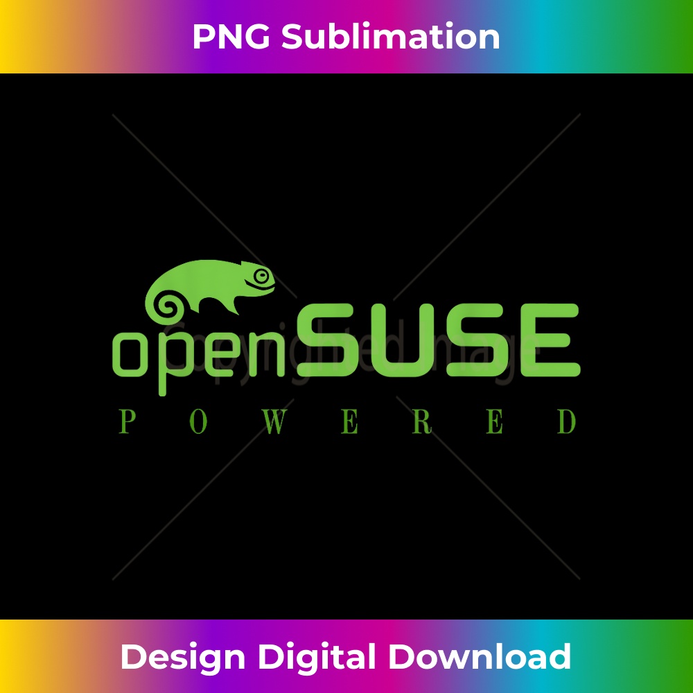 Powered by Linux openSUSE tee tagline & Logo Open Source Os | Inspire Uplift