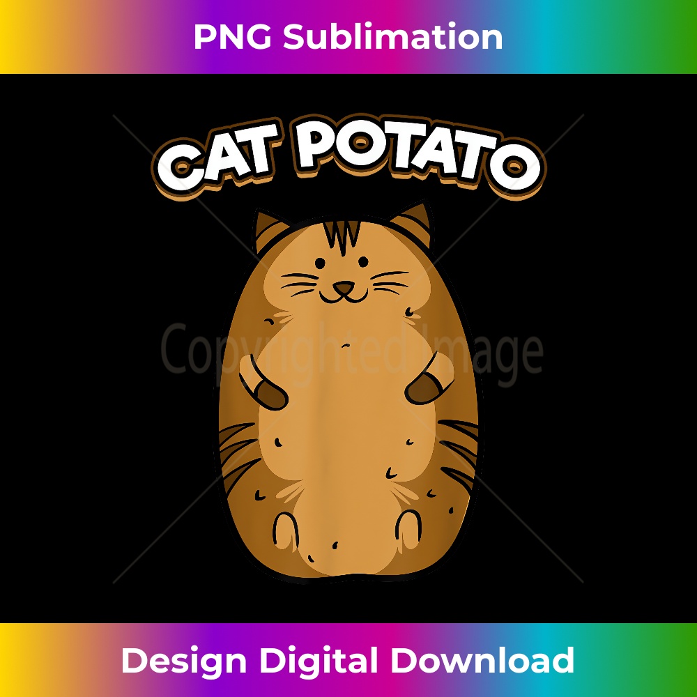 Cat Potato T-Shirt Funny Cute Fat Potato Feline Animal Tee - | Inspire ...