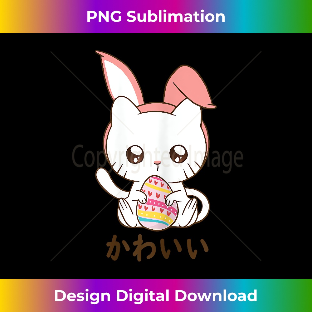 Cute Kitten Happy Easter Cat Bunny Ears - Kawaii Anime | Inspire Uplift