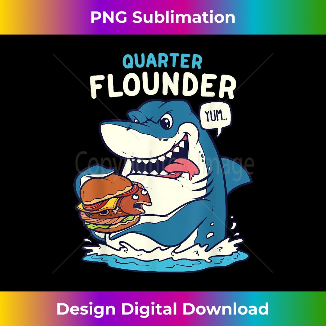 Funny Great White Shark Quarter Flounder Pun Shark - Vintage | Inspire ...