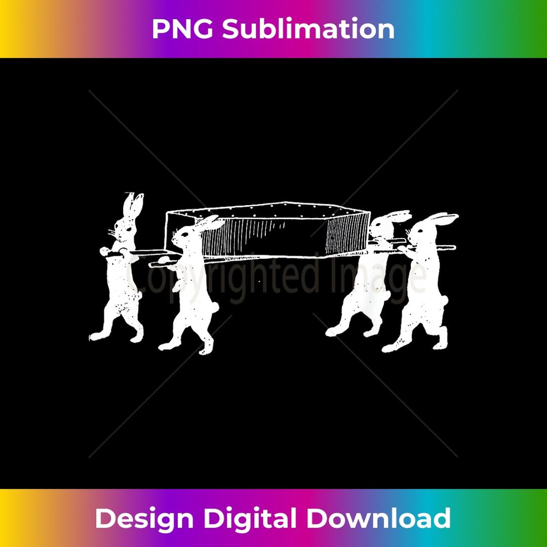 Funny Creepy Rabbits Carrying Coffin Casket Halloween Retro | Inspire ...