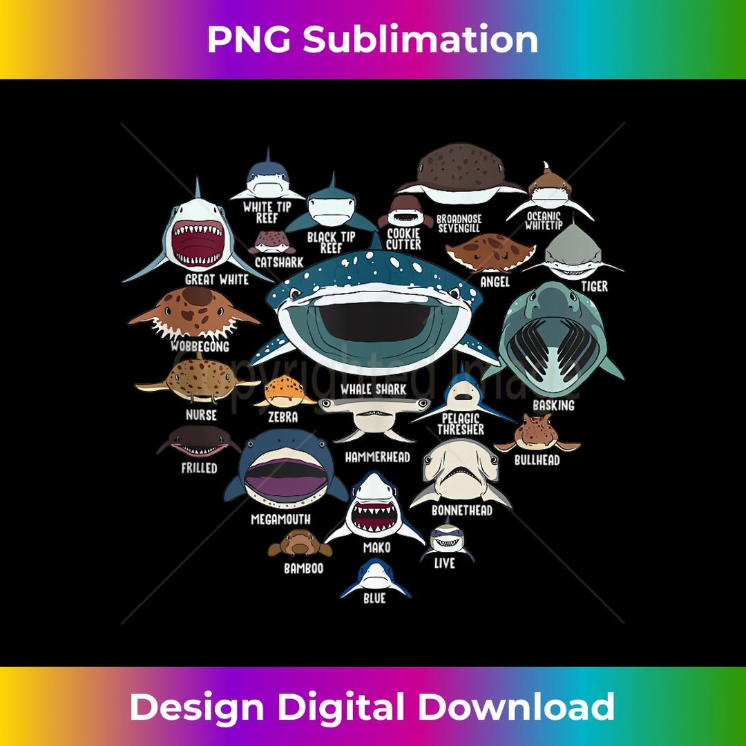 Types Of Shark Identification Shark Faces Tee Marine Biology | Inspire ...