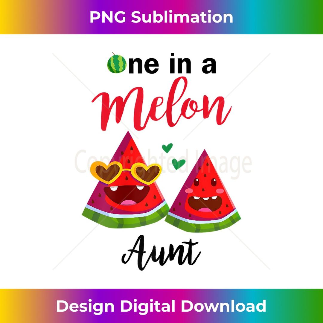 Womens One In A Melon Aunt Watermelon Tshirt Summer Shirt Gi | Inspire ...