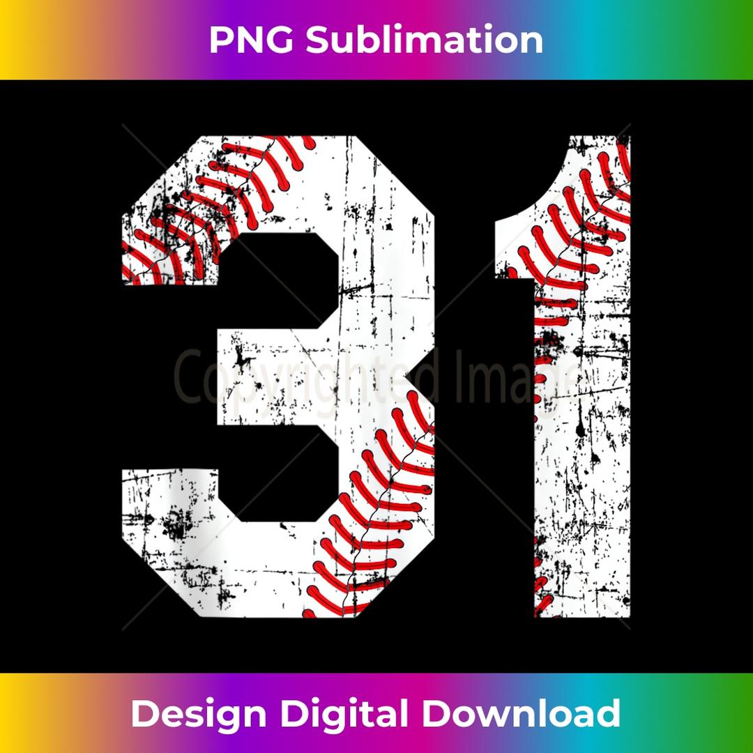 Vintage Baseball 31 Jersey Number 1 - PNG Transparent Digita | Inspire ...