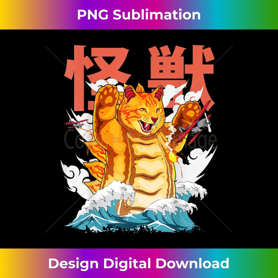 Japanese Catzilla Monster Kaiju Cat Kanagawa Wave Japan Cat | Inspire ...