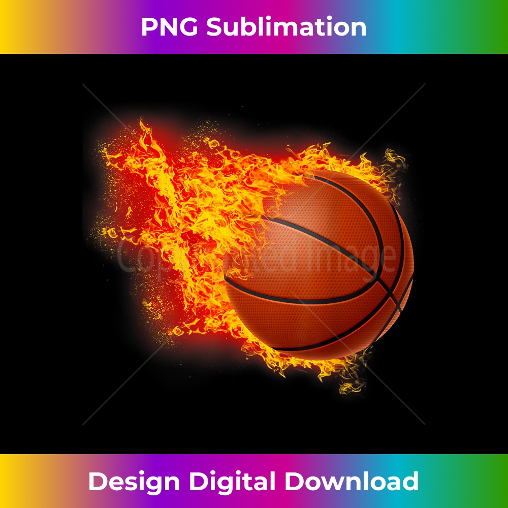 Basketball Basketball Hoop Fire Flames Ball Graphic - Sublim | Inspire ...