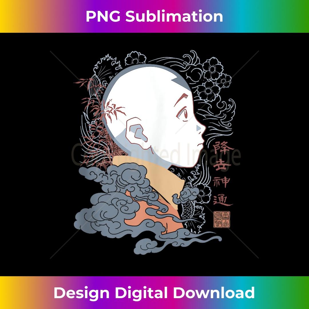 Avatar The Last Airbender Aang Side Profile Kanji - Premium | Inspire ...
