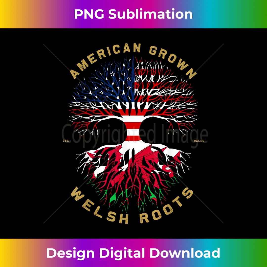 American Grown With Welsh Roots Tree USA Flag Unique s - PNG | Inspire ...