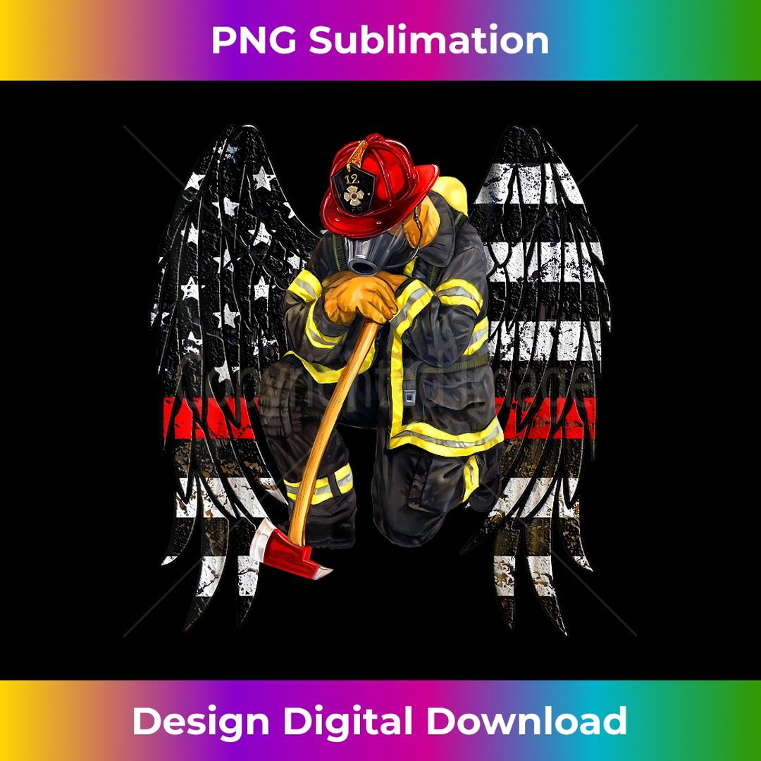 Firefighters Flag Angel Wings Kneel firefighter prayer - Hig | Inspire ...