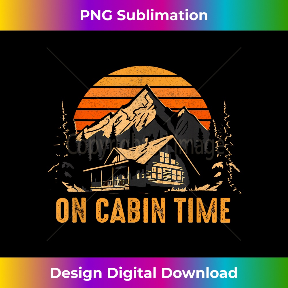 Retro Sunset Cabin Life Camping On Cabin Time Outdoor 1 - De | Inspire ...