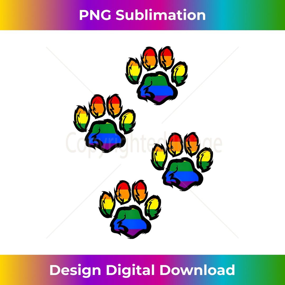 LGBT Furry Pride 4 dog Paw Print outline rainbow Fursuit 1 - | Inspire ...