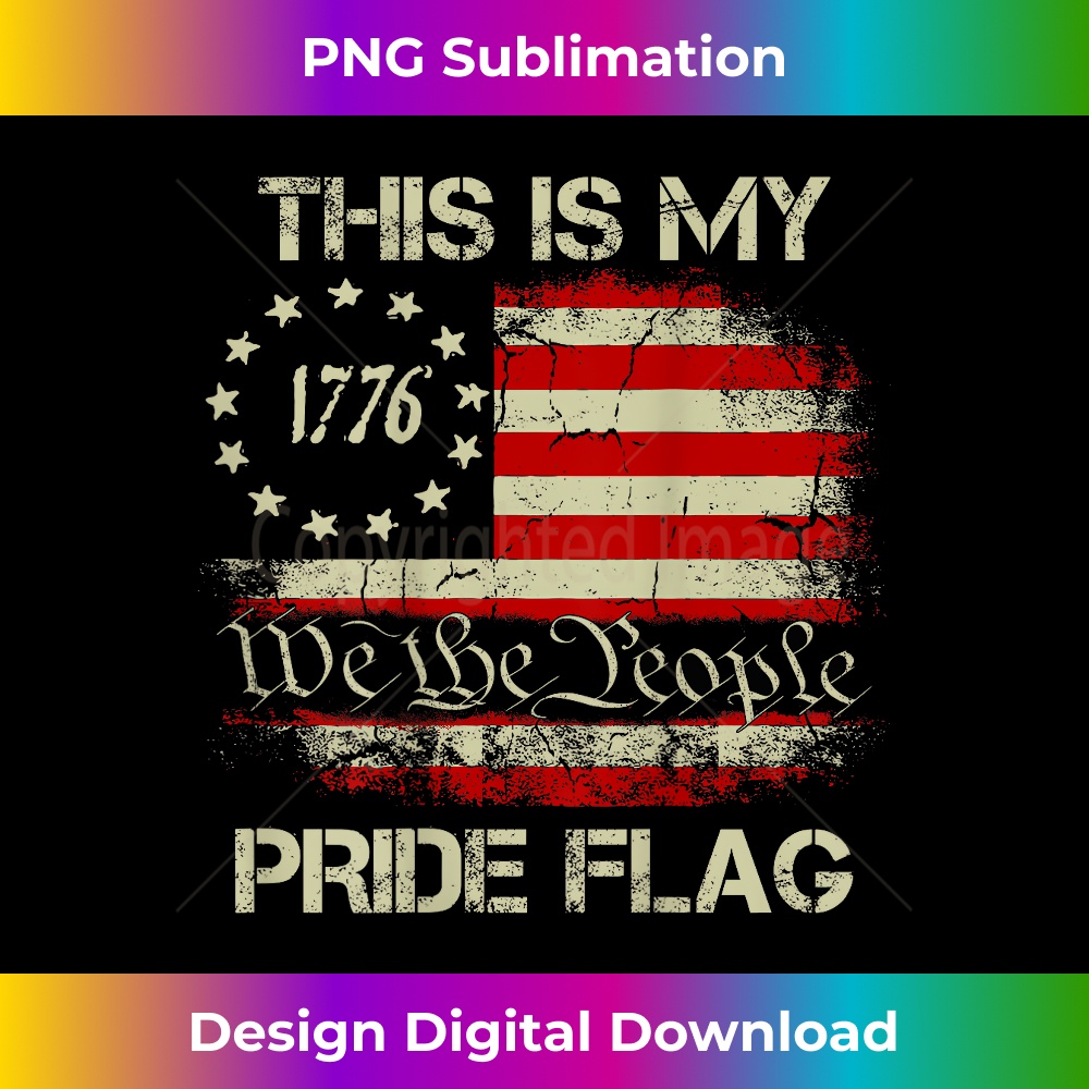 This Is My Pride Flag 4th Of July Patriotic USA Flag On Back | Inspire ...