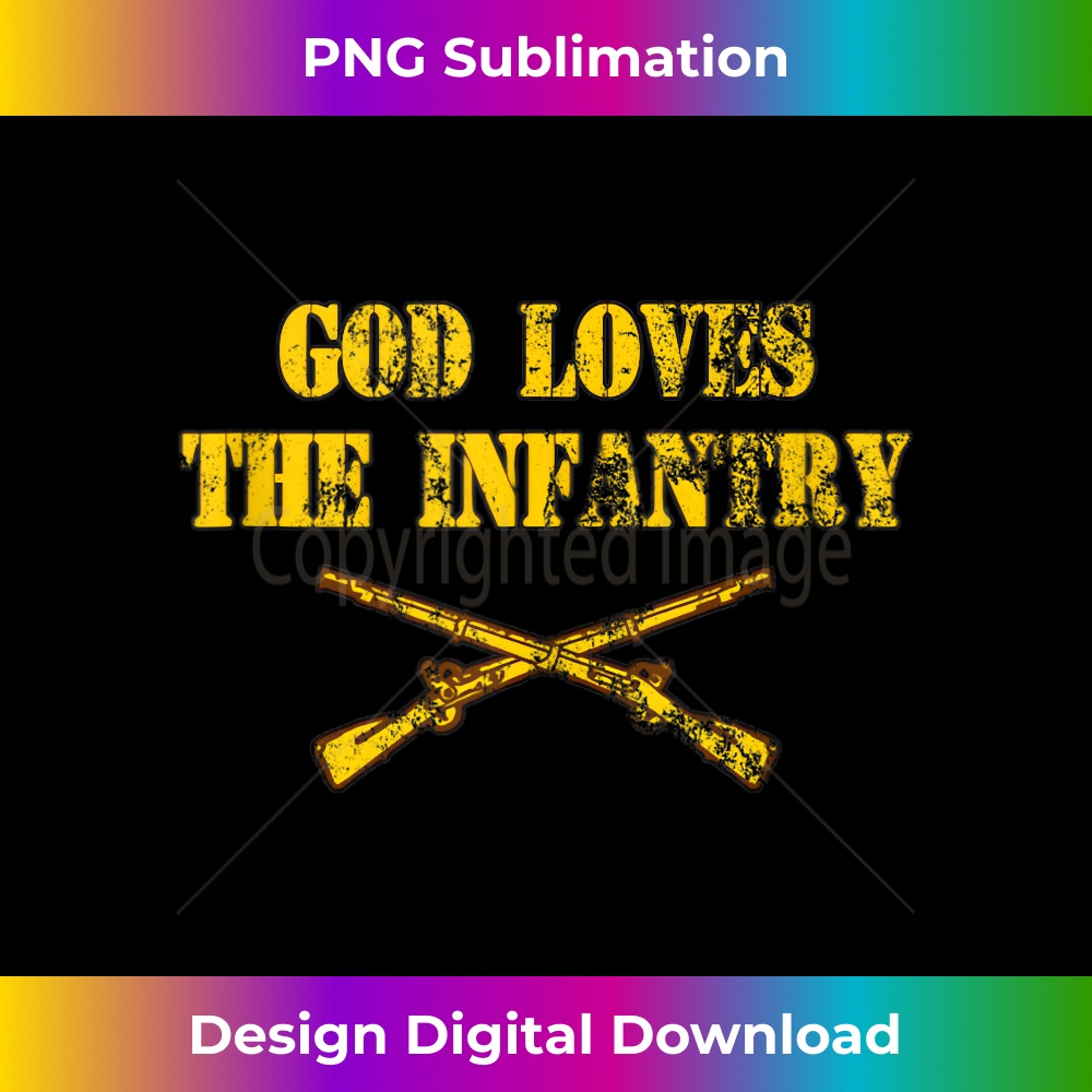 God Loves The Infantry Combat Infantryman 11B CIB Tank Top - | Inspire ...