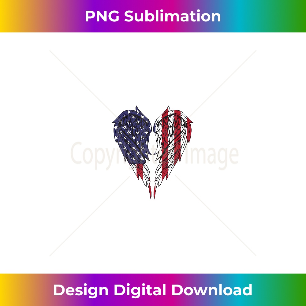 Distressed American Flag Angel Wings - Exclusive Sublimation | Inspire ...
