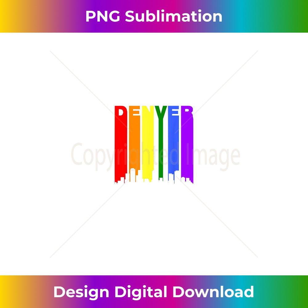 Denver Colorado LGBTQ Gay Pride Rainbow Skyline - Vintage Su - Inspire ...