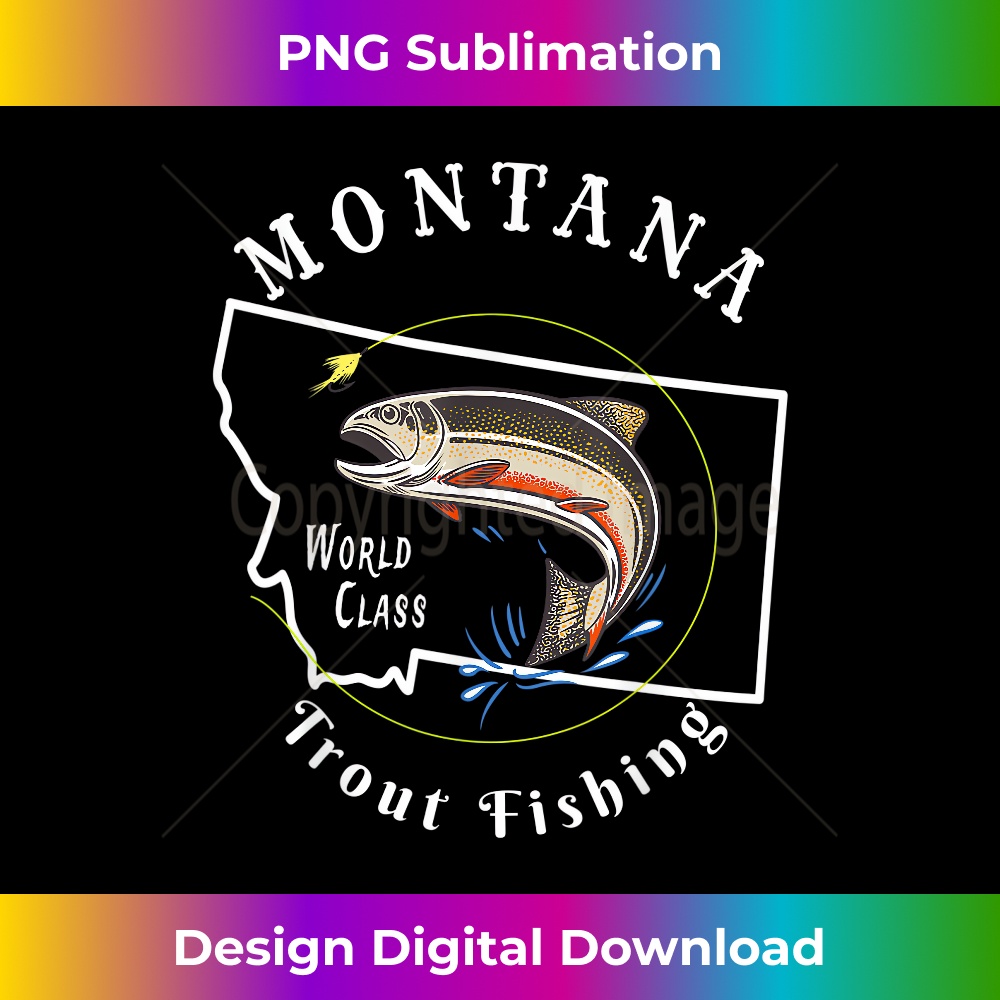 Montana World Class Trout Fly Fishing - PNG Sublimation Digi | Inspire ...