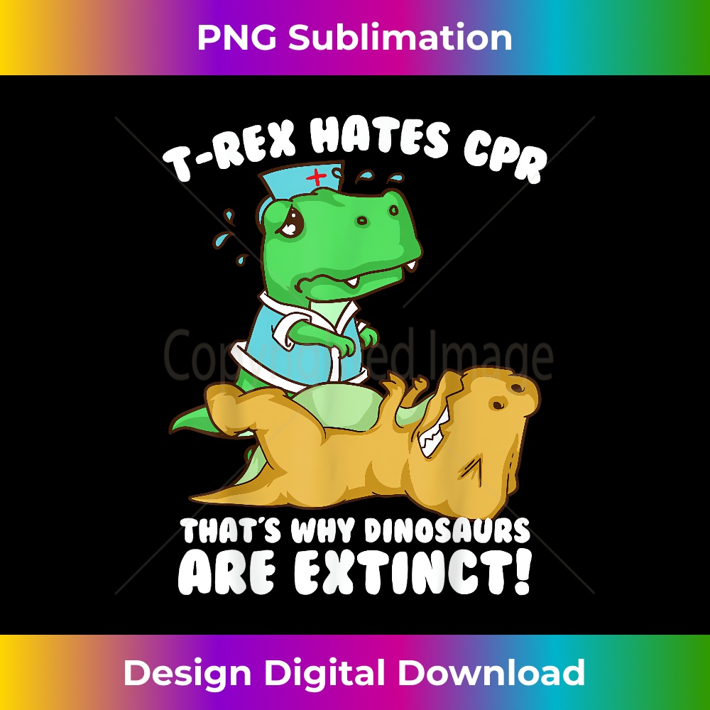 Funny T-rex Hates CPR Gift Men Women Cool Dinosaur Paramedic | Inspire ...